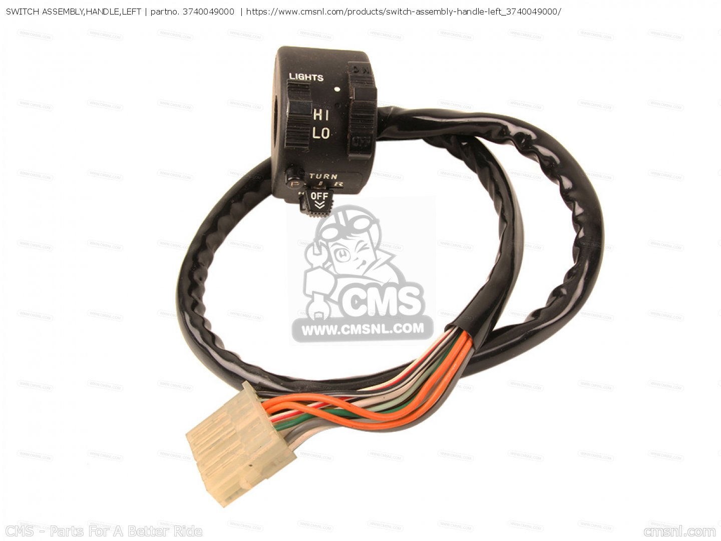 SWITCH ASSEMBLY,HANDLE,LEFT for Suzuki - order at CMSNL