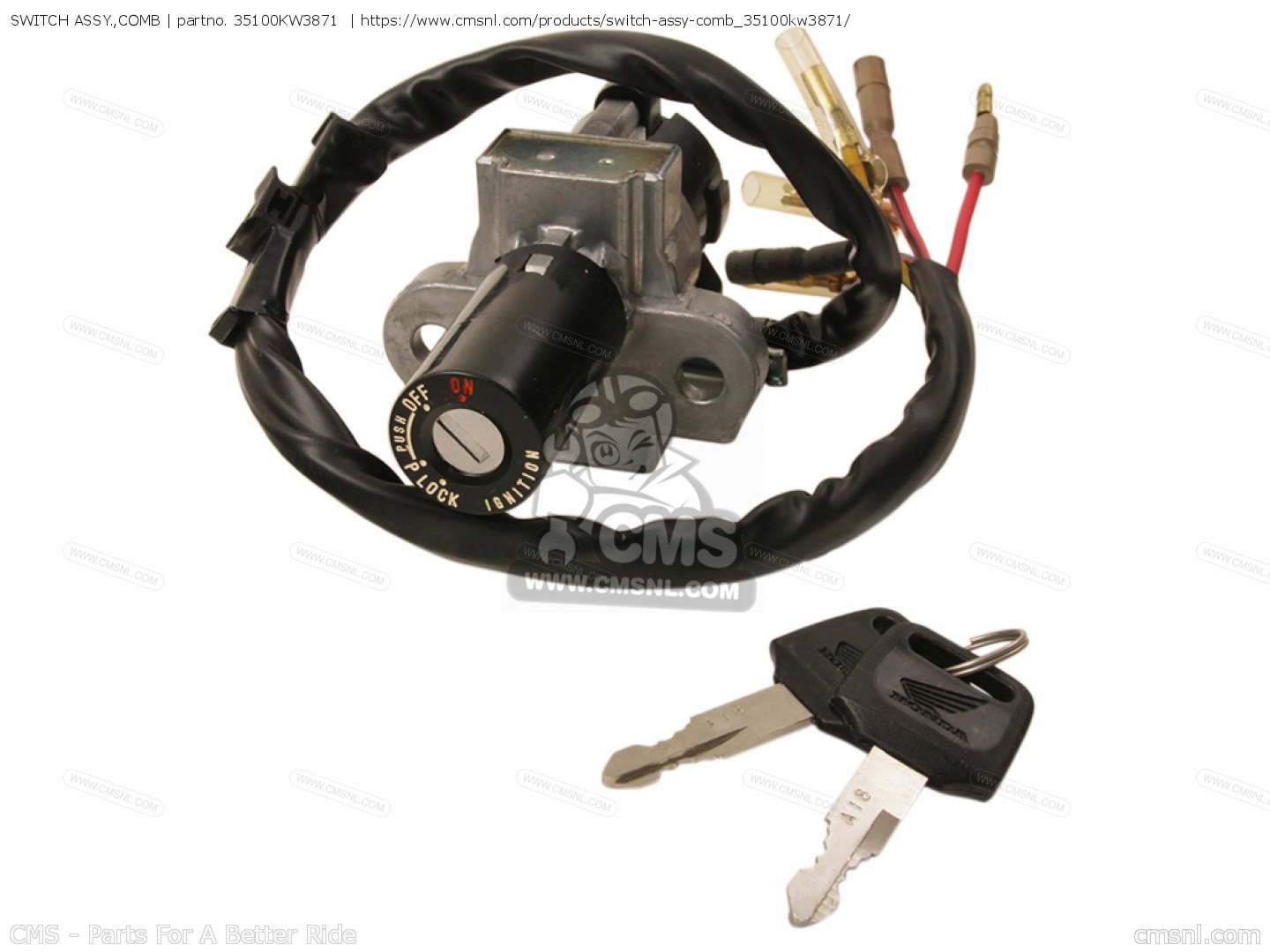 35100KW3871: Switch Assy.,comb Honda - buy the 35100-KW3-871 at CMSNL