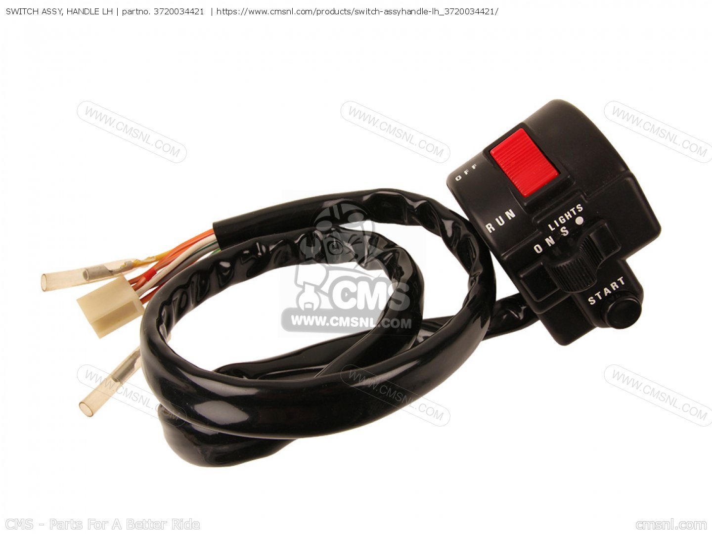 3720034421: SWITCH ASSY, HANDLE LH Suzuki - buy the 37200-34421 at CMSNL
