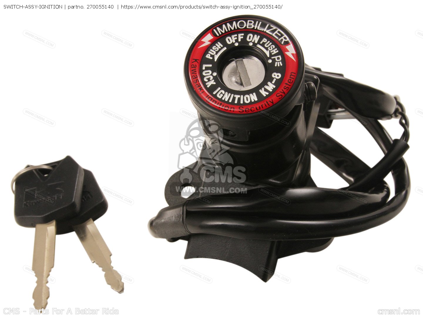 270055140: Switch-assy-ignition Kawasaki - buy the 27005-5140 at CMSNL