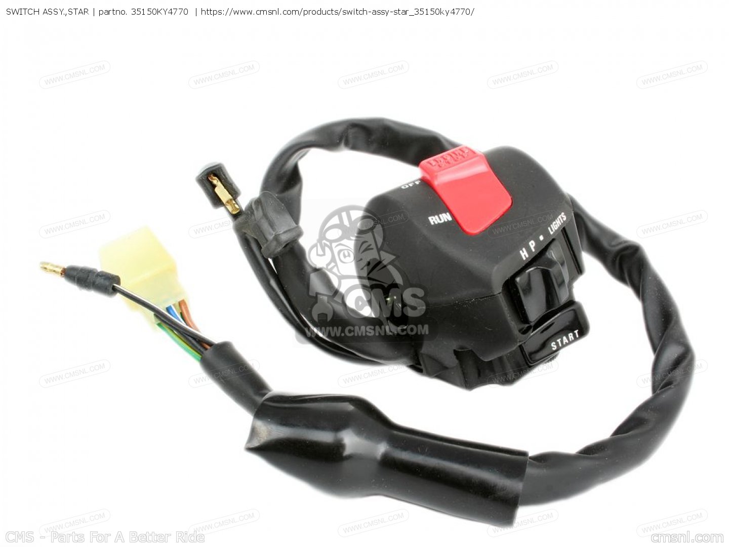 SWITCH ASSY.,STAR for NSR125F 1990 (L) ITALY / KPH - order at CMSNL