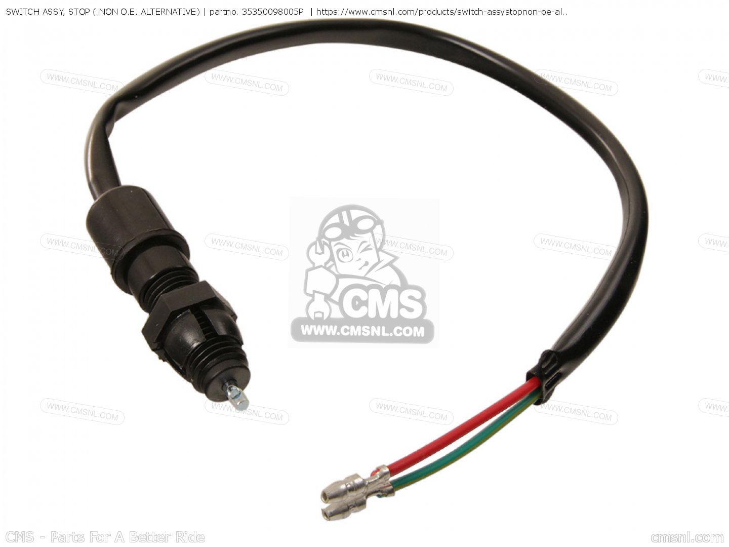 35350098005P: SWITCH ASSY, STOP (NON O.E. ALTERNATIVE) Honda - buy the ...