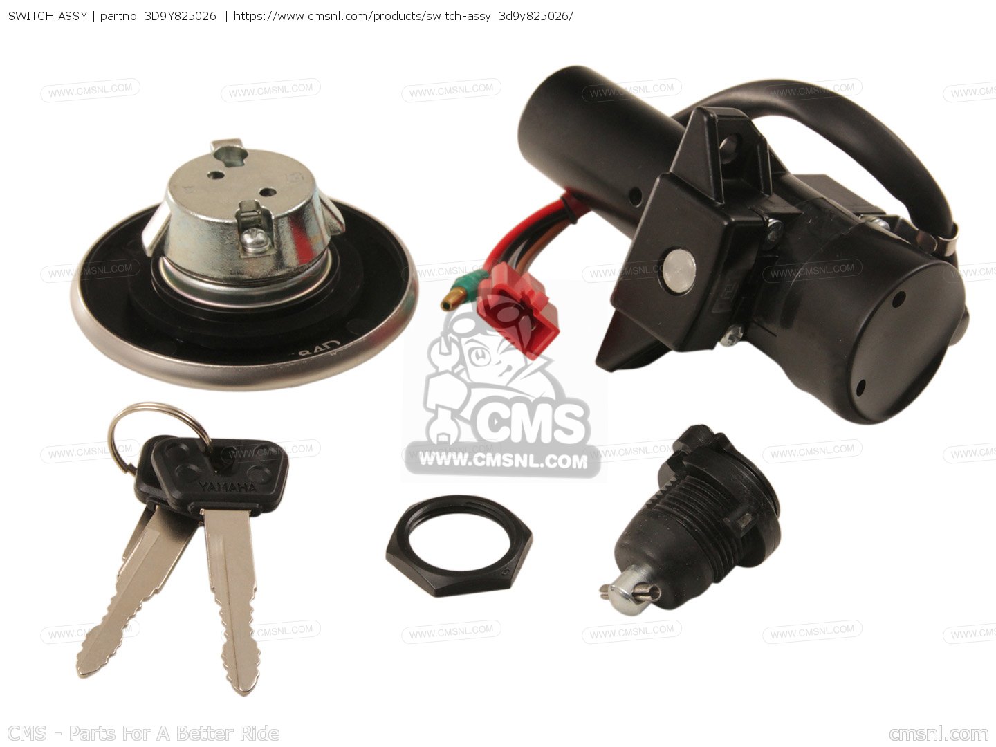 3D9Y825026: SWITCH ASSY Yamaha - buy the 3D9-Y8250-26-00 at CMSNL