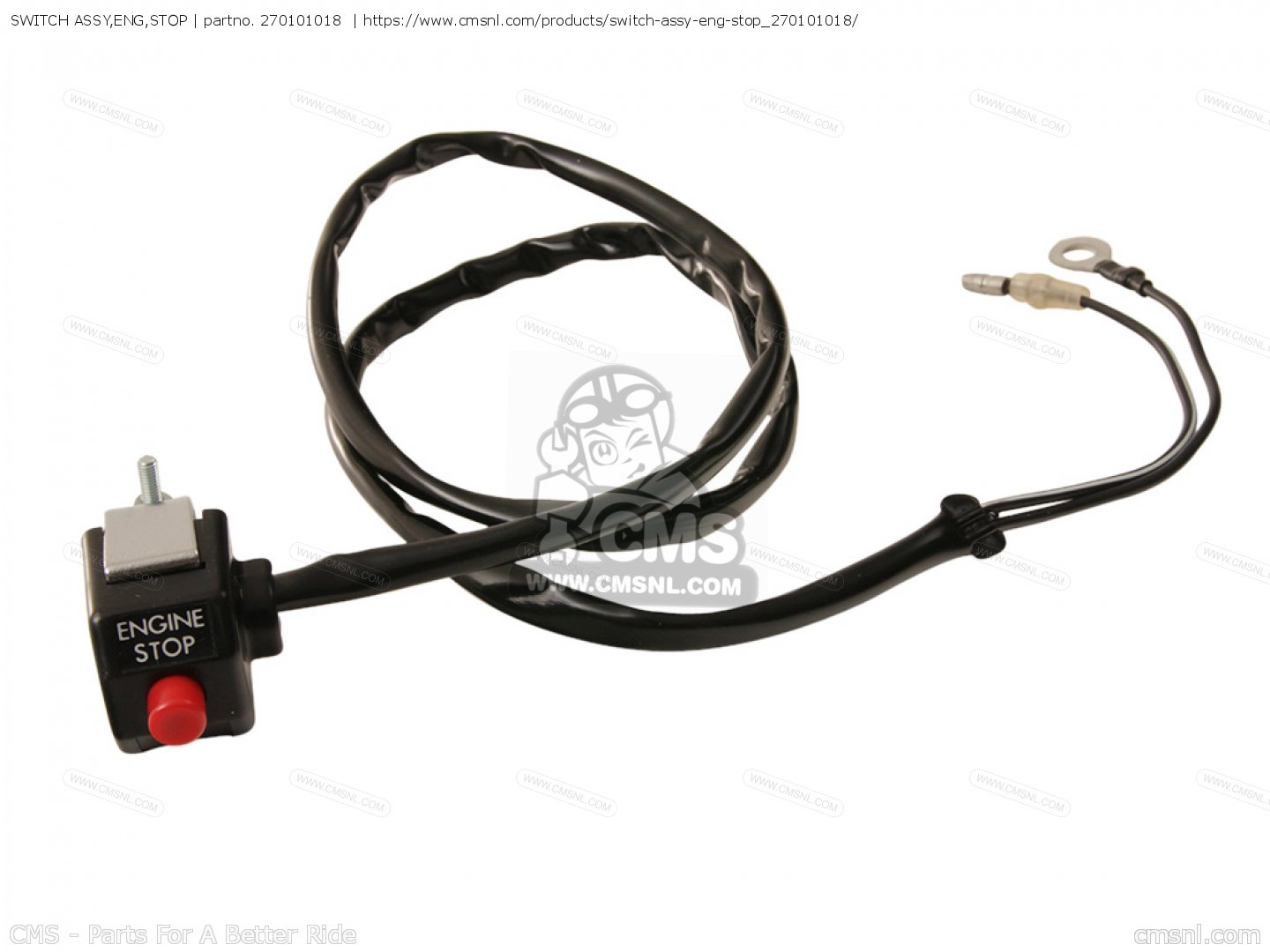 SWITCH ASSY,ENG,STOP for KDX200-A1 1983 UNITED KINGDOM AL - order at CMSNL