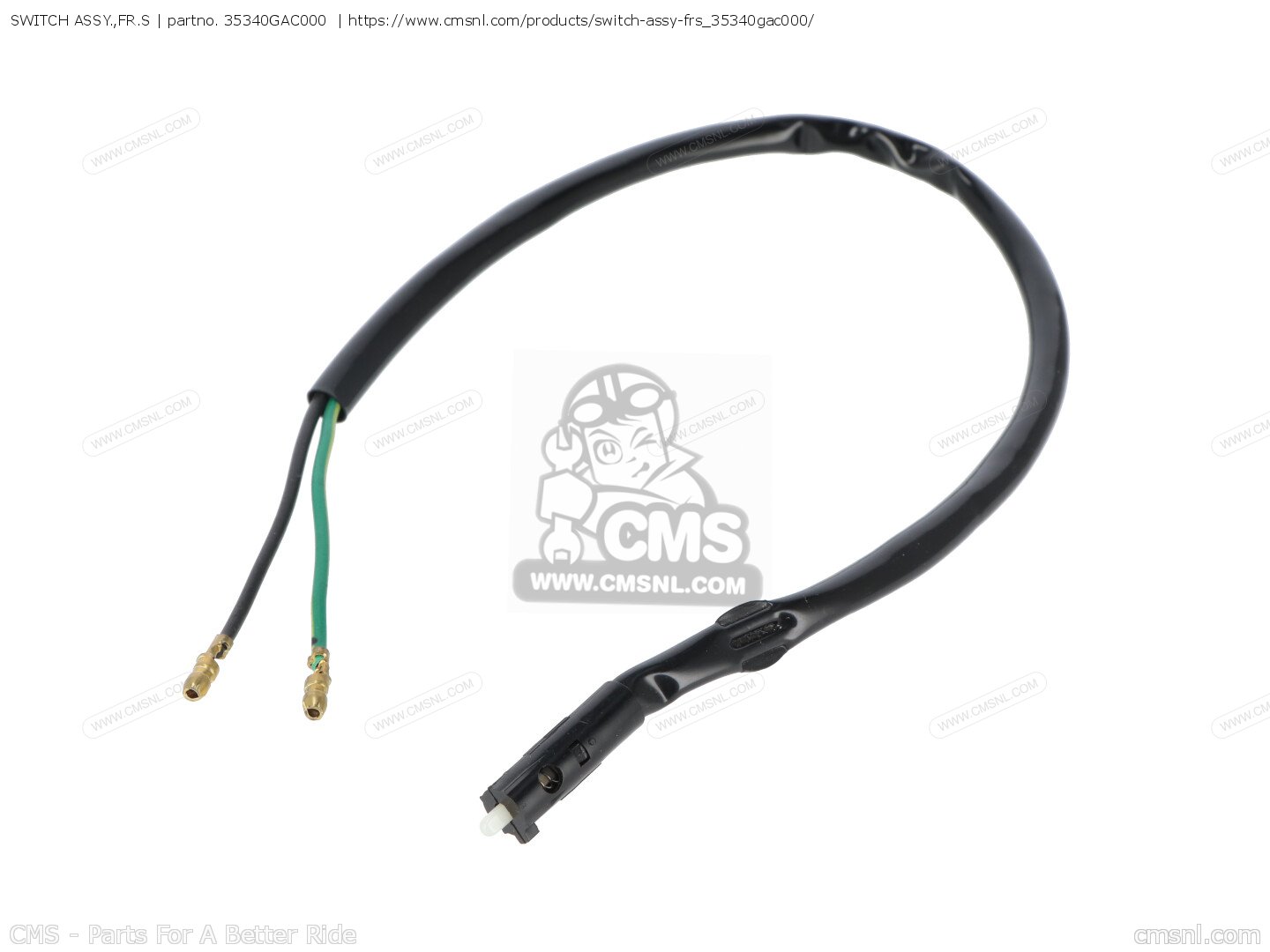 35340GAC000: SWITCH ASSY.,FR.S Honda - buy the 35340-GAC-000 at CMSNL