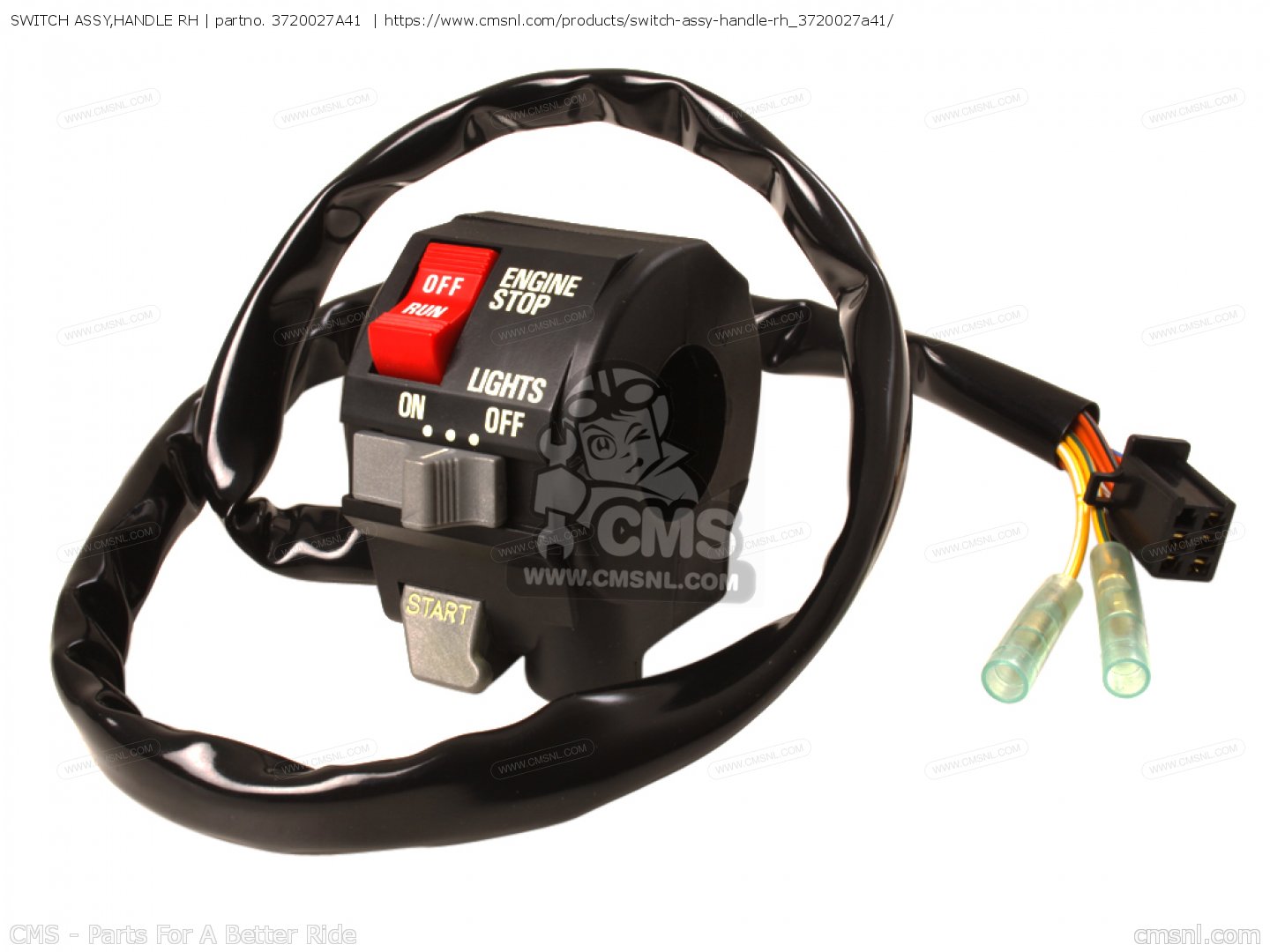 3720027A41: SWITCH ASSY,HANDLE RH Suzuki - buy the 37200-27A41 at CMSNL
