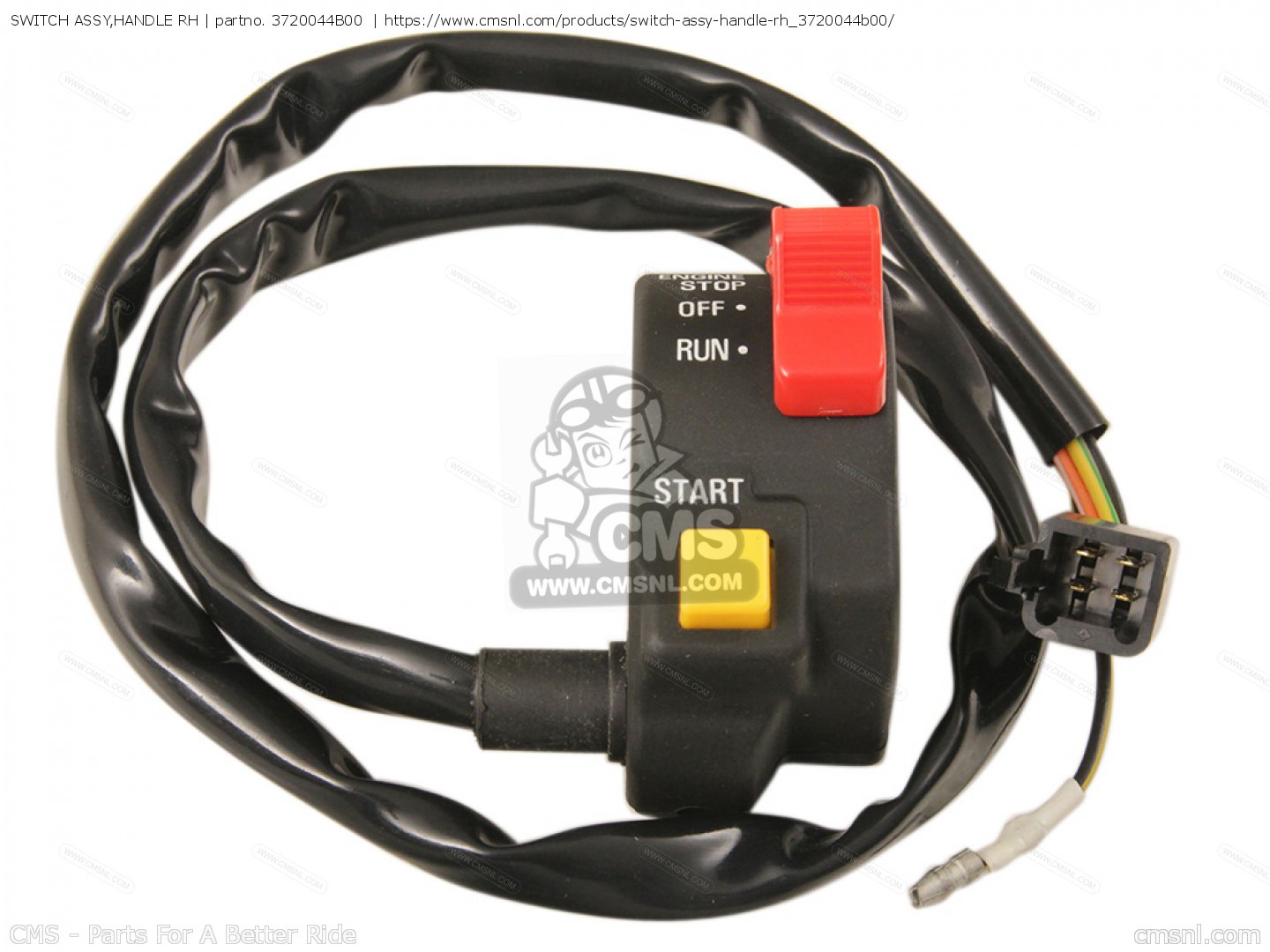 3720044B00: SWITCH ASSY,HANDLE RH Suzuki - buy the 37200-44B00 at CMSNL