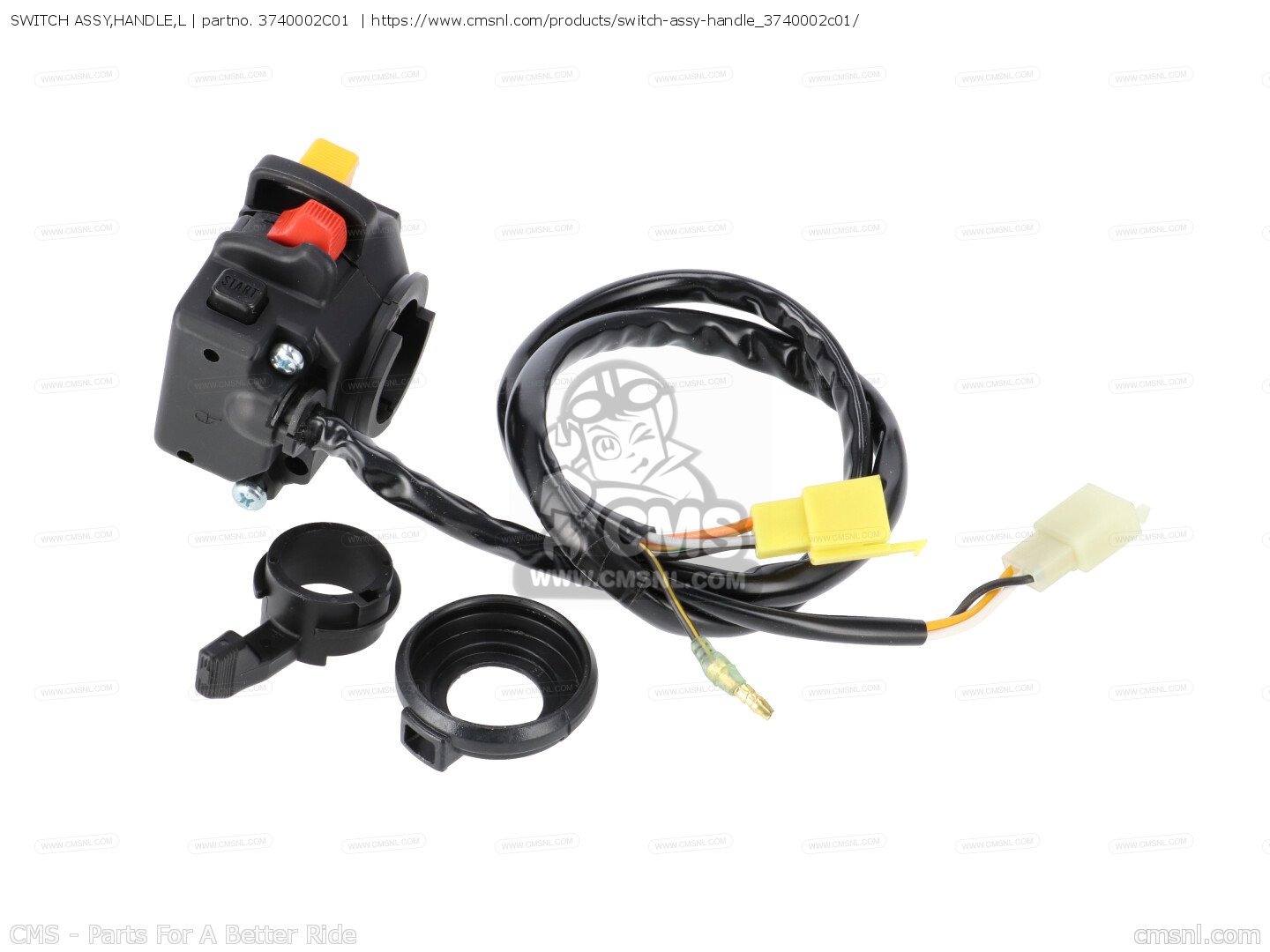 3740002C01: SWITCH ASSY,HANDLE,L Suzuki - buy the 37400-02C01 at CMSNL