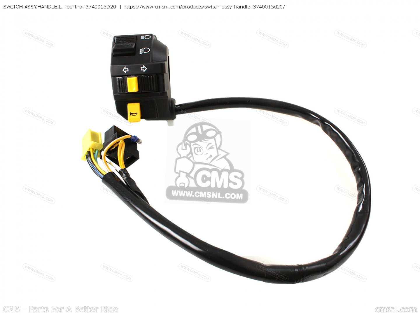 3740015D20: SWITCH ASSY,HANDLE,L Suzuki - buy the 37400-15D20 at CMSNL