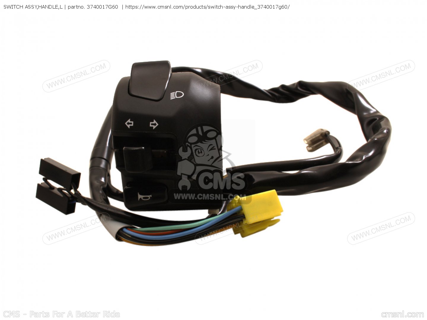 3740017G60: SWITCH ASSY,HANDLE,L Suzuki - buy the 37400-17G60 at CMSNL