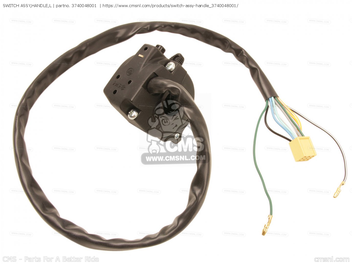 3740048001: SWITCH ASSY,HANDLE,L Suzuki - buy the 37400-48001 at CMSNL