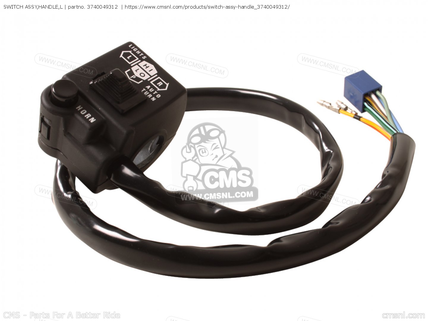 3740049312: SWITCH ASSY,HANDLE,L Suzuki - buy the 37400-49312 at CMSNL