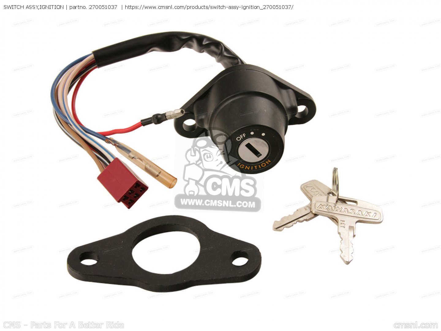 270051037: SWITCH ASSY,IGNITION Kawasaki - buy the 27005-1037 at CMSNL