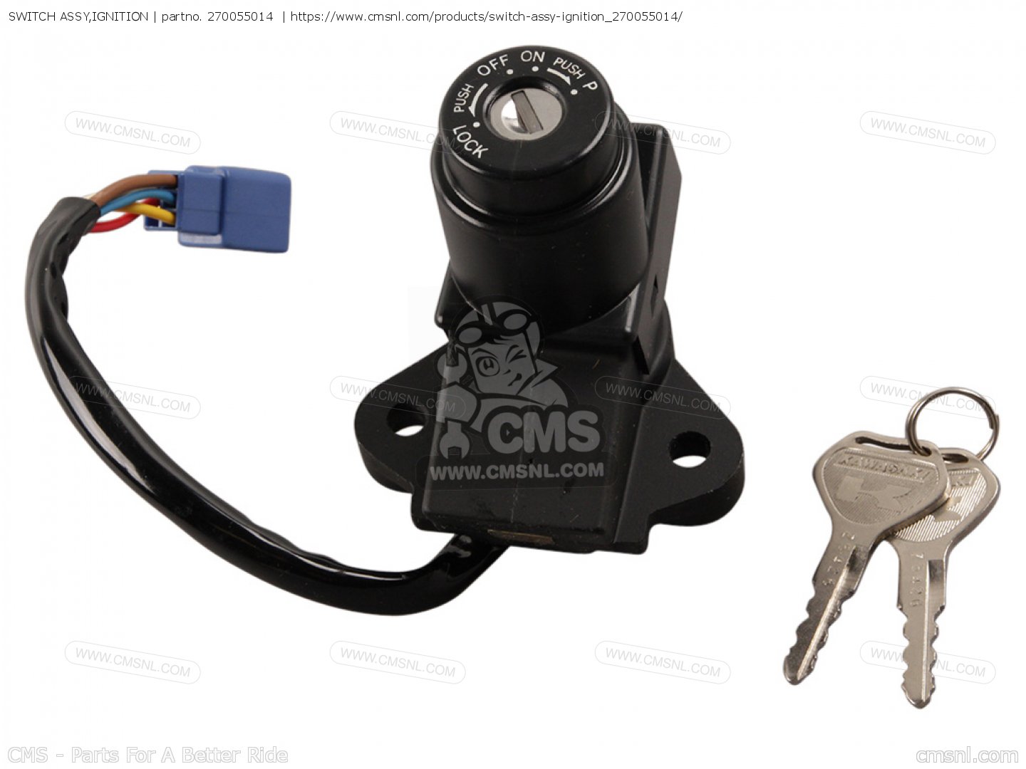 SWITCH ASSY,IGNITION for KZ550D1 GPZ 1981 USA CANADA - order at CMSNL