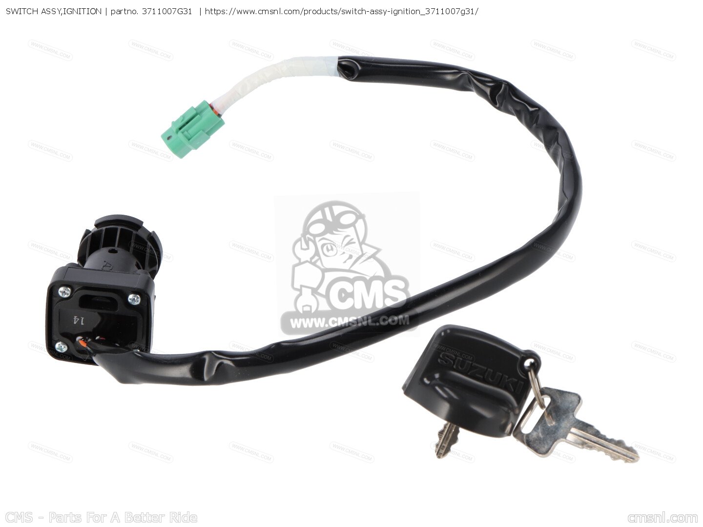 3711007G31: SWITCH ASSY,IGNITION Suzuki - buy the 37110-07G31 at CMSNL