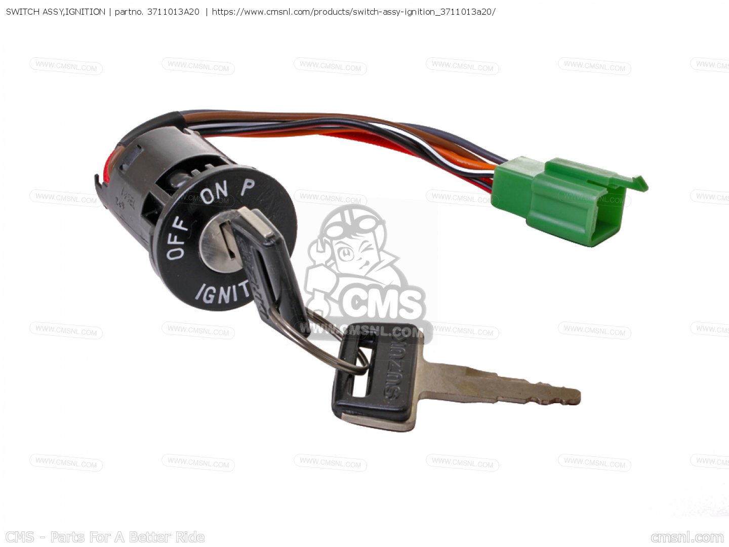 3711013A20: SWITCH ASSY,IGNITION Suzuki - buy the 37110-13A20 at CMSNL