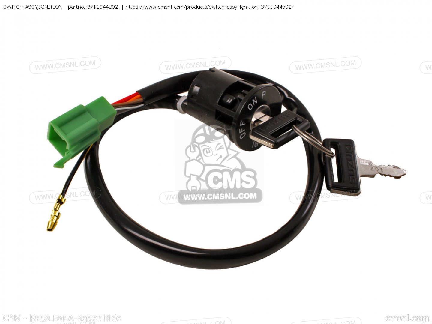 3711044B02: SWITCH ASSY,IGNITION Suzuki - buy the 37110-44B02 at CMSNL