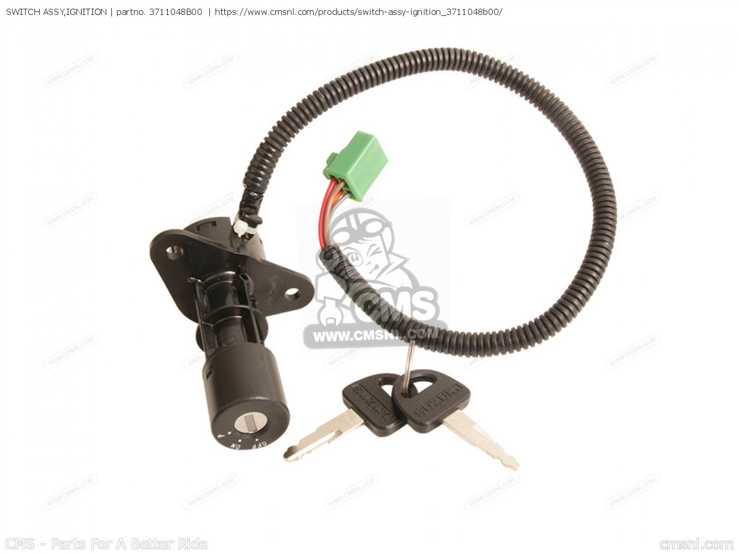 3711048B00: SWITCH ASSY,IGNITION Suzuki - buy the 37110-48B00 at CMSNL