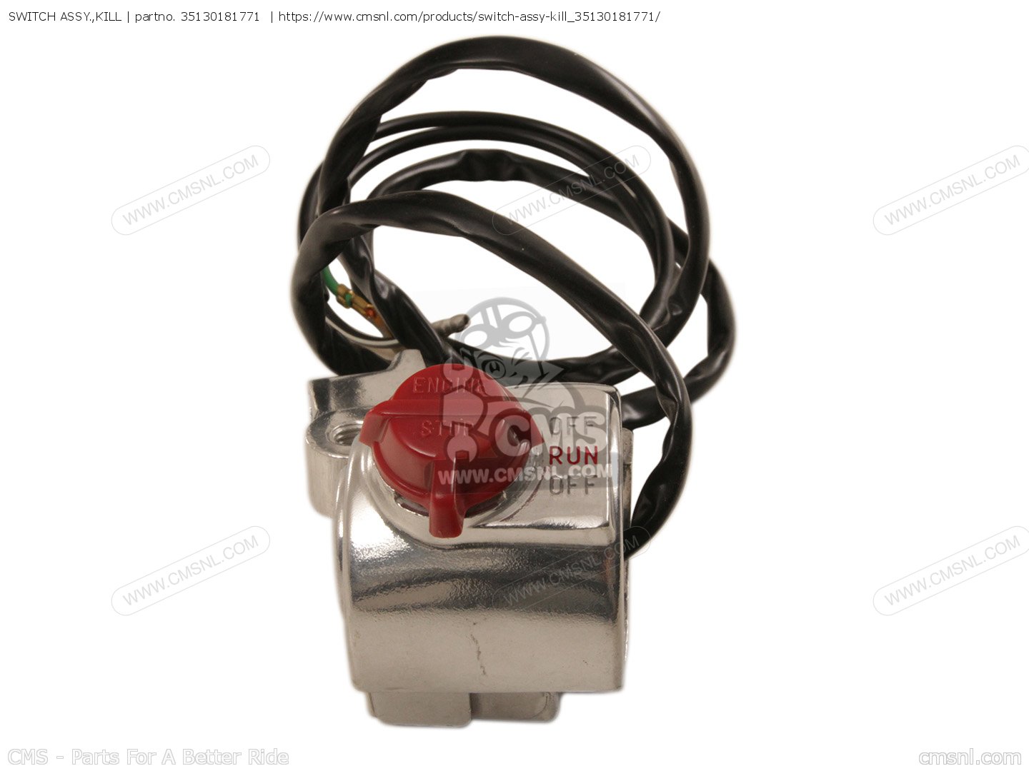 35130181771: SWITCH ASSY.,KILL Honda - buy the 35130-181-771 at CMSNL