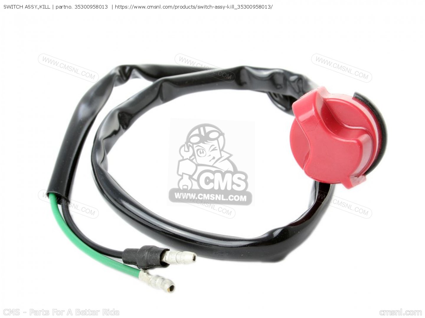 35300958013: SWITCH ASSY.,KILL Honda - buy the 35300-958-013 at CMSNL