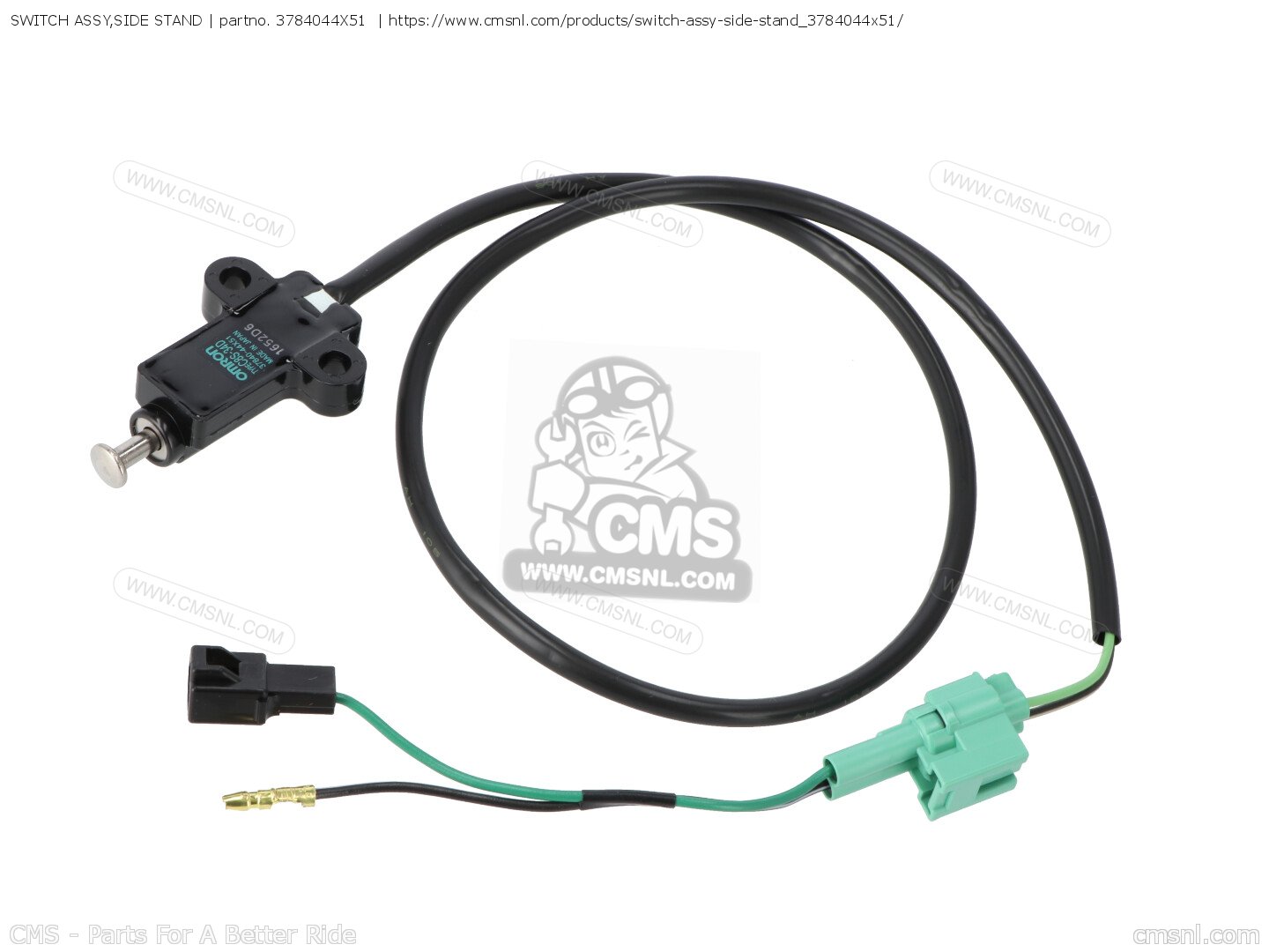 3784044X51: SWITCH ASSY,SIDE STAND Suzuki - buy the 37840-44X51 at CMSNL