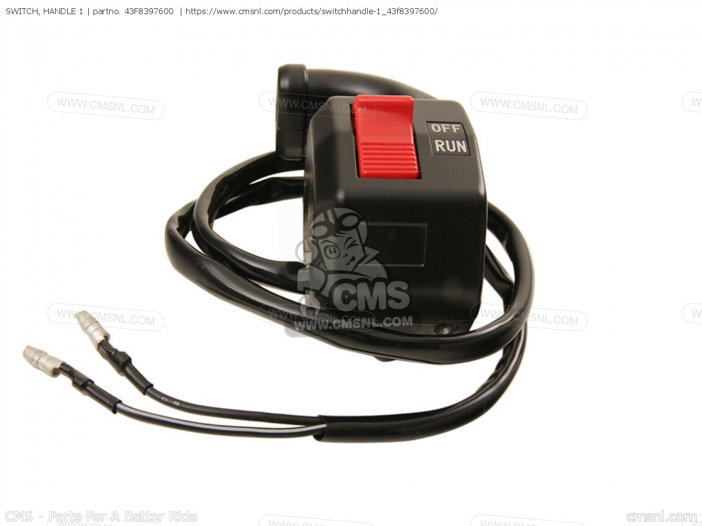 43F8397600: SWITCH, HANDLE 1 Yamaha - buy the 43F-83976-00-00 at CMSNL