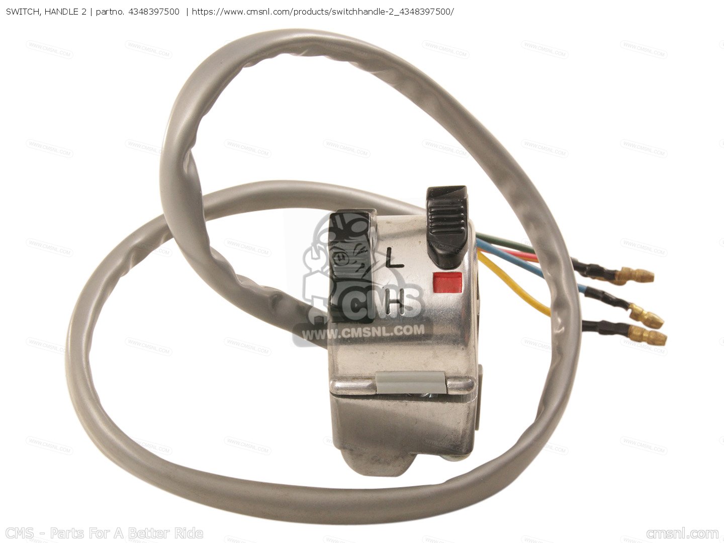 4348397500: SWITCH, HANDLE 2 Yamaha - buy the 434-83975-00-00 at CMSNL