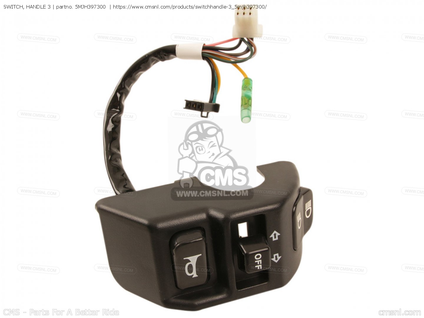 5MJH397300: SWITCH, HANDLE 3 Yamaha - buy the 5MJ-H3973-00-00 at CMSNL
