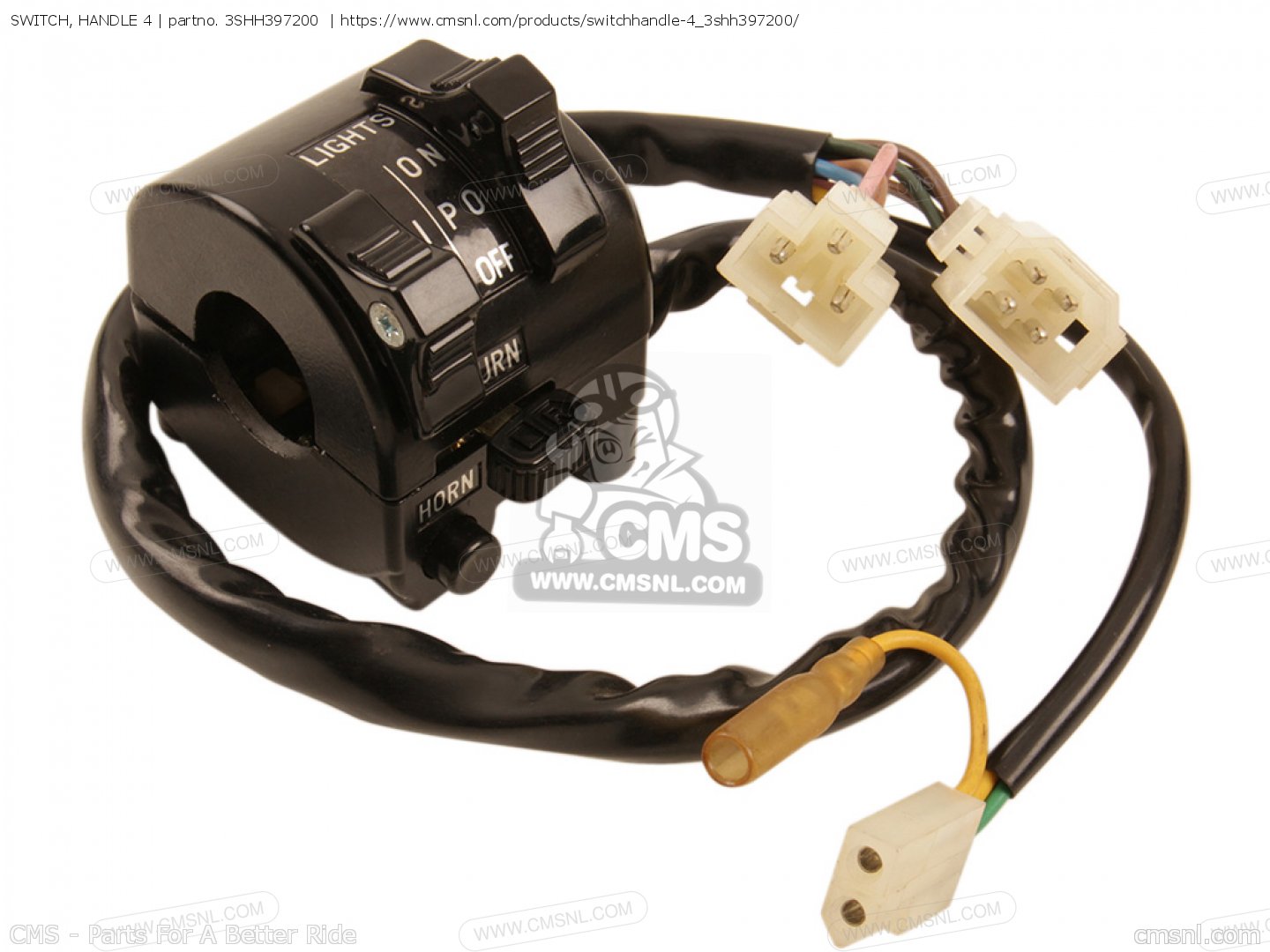 3SHH397200: SWITCH, HANDLE 4 Yamaha - buy the 3SH-H3972-00-00 at CMSNL