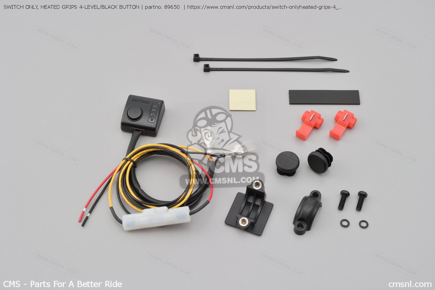 89650: Switch Only, Heated Grips 4-level/black Button Daytona - buy the ...