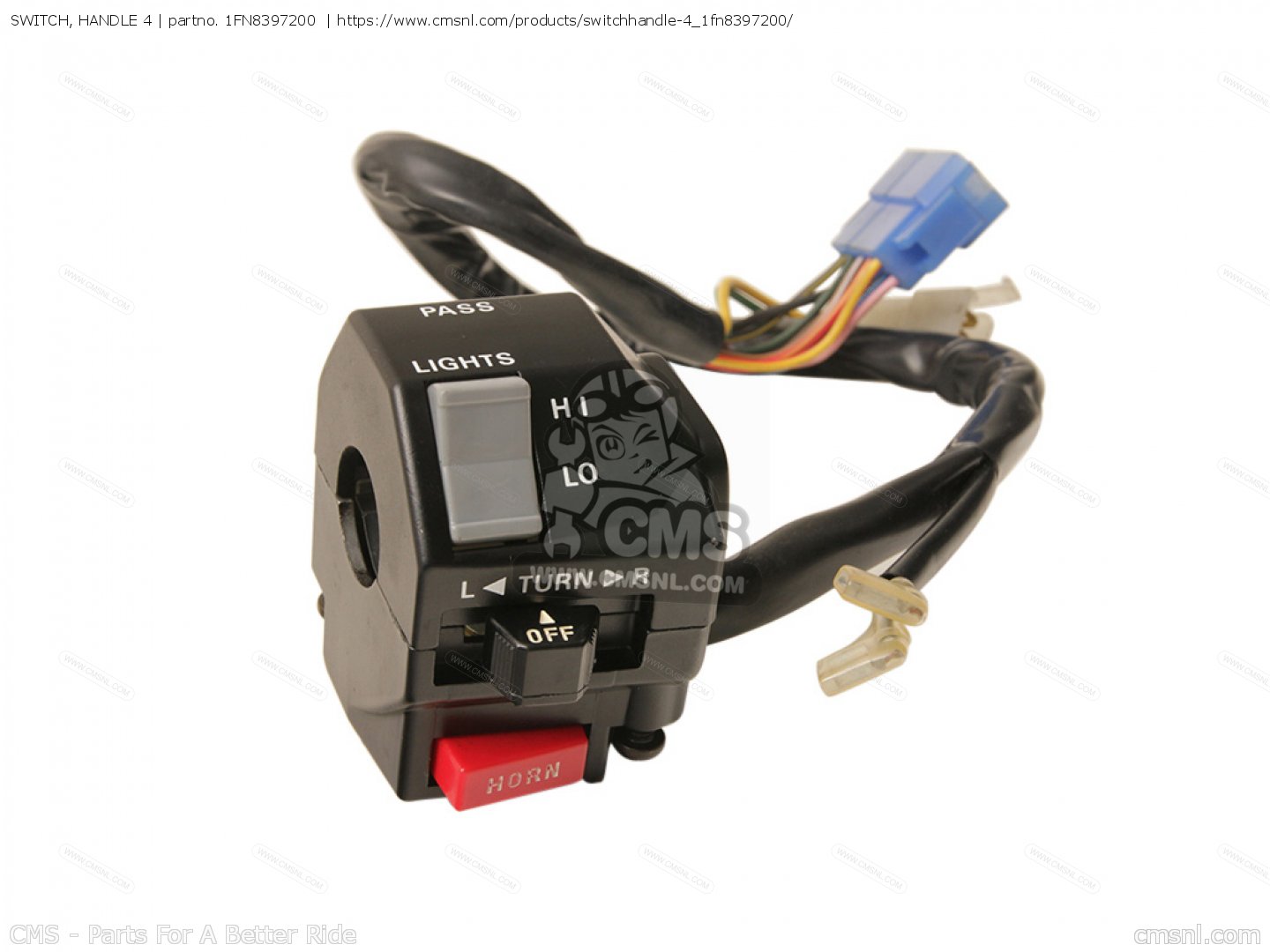 1FN8397200: Switch, Handle 4 Yamaha - buy the 1FN-83972-00 at CMSNL
