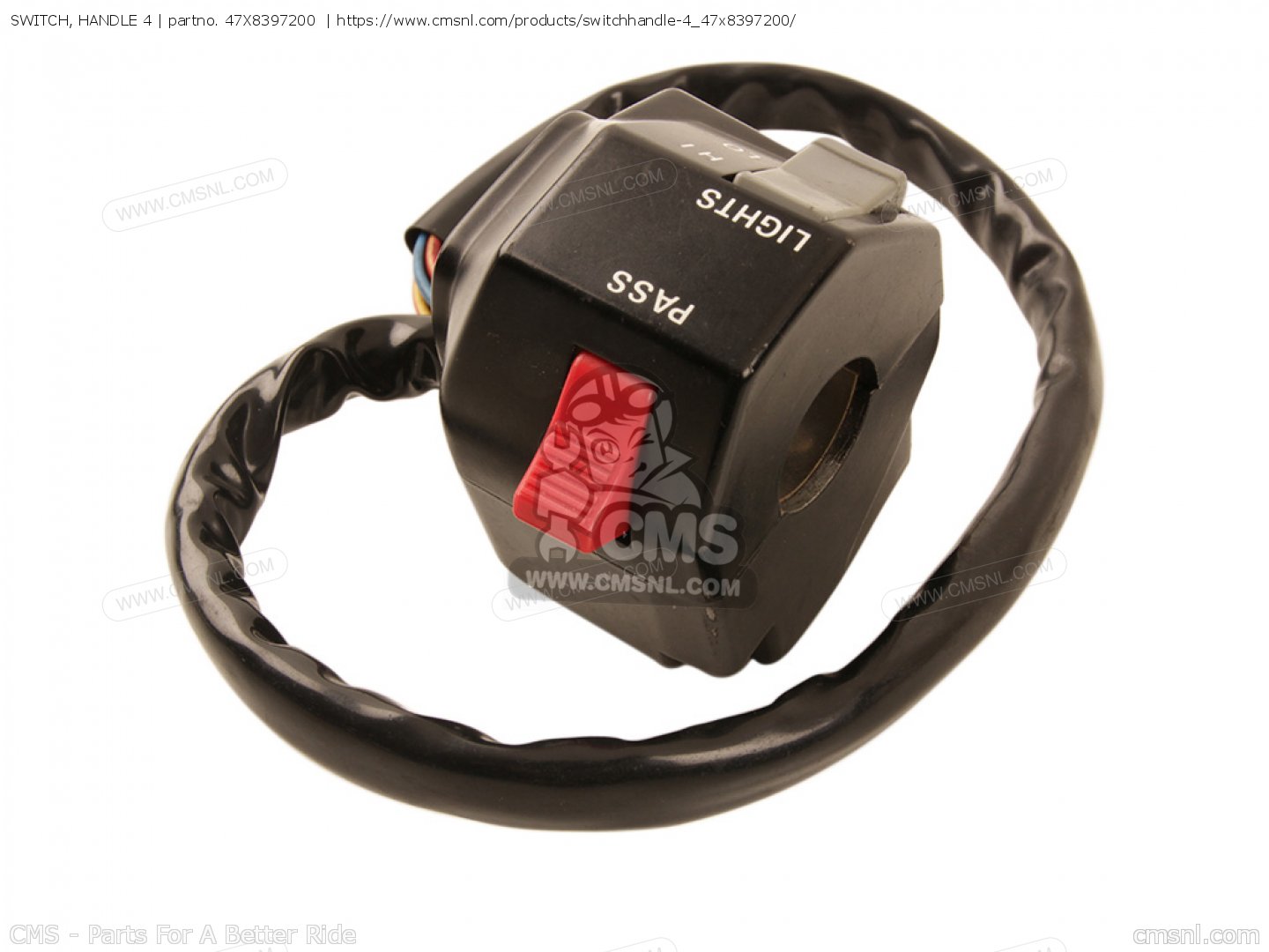 SWITCH, HANDLE 4 for RD350LC 1986 1UA ENGLAND 261UA-310E1 - order at CMSNL