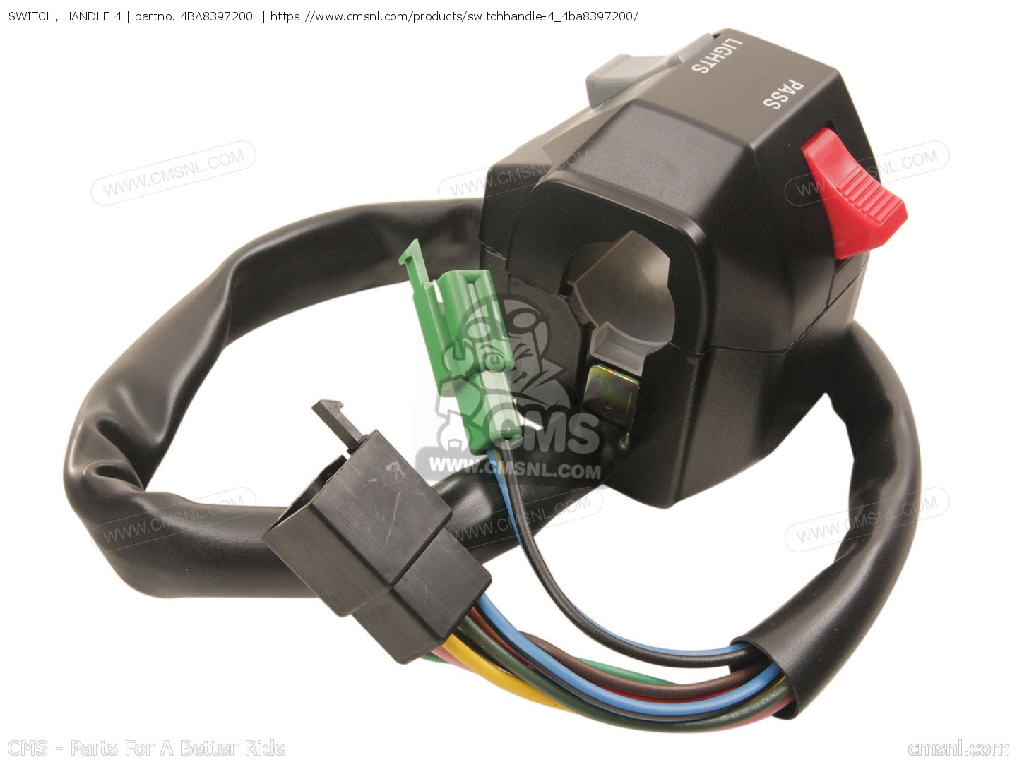 4BA8397200: Switch, Handle 4 Yamaha - buy the 4BA-83972-00-00 at CMSNL