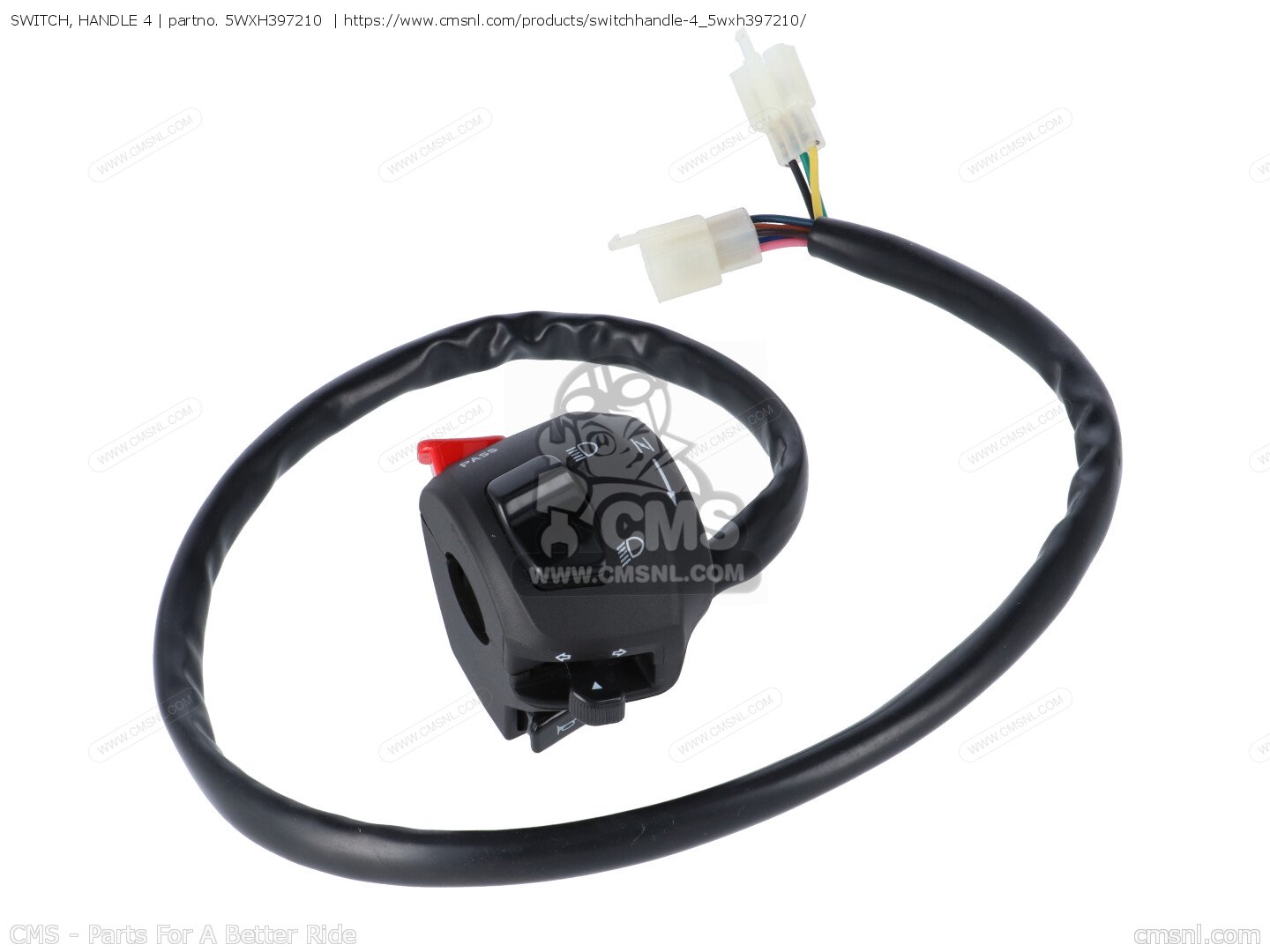 5WXH397210: Switch, Handle 4 Yamaha - buy the 5WX-H3972-10 at CMSNL