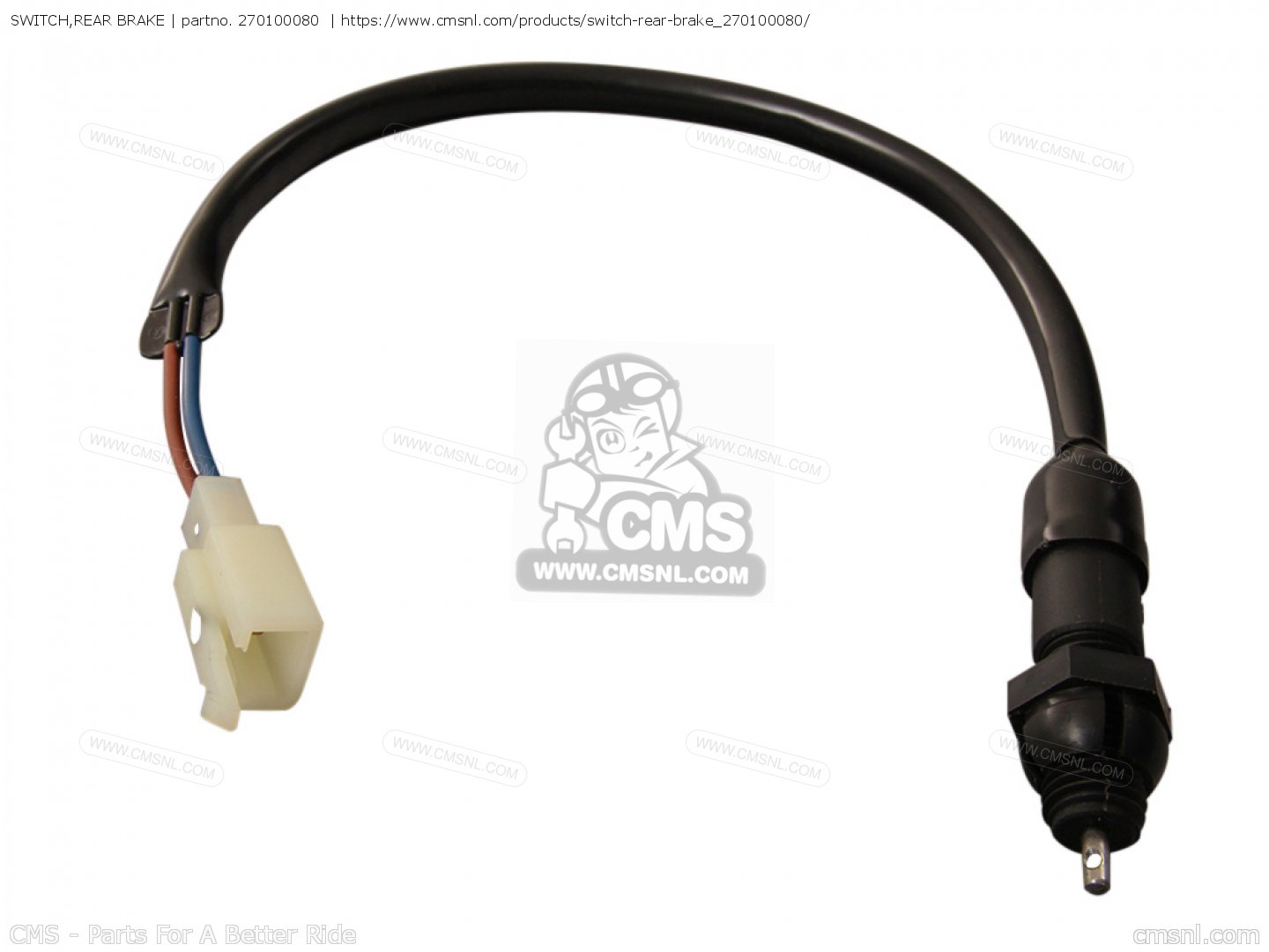 270100080: Switch,rear Brake Kawasaki - buy the 27010-0080 at CMSNL