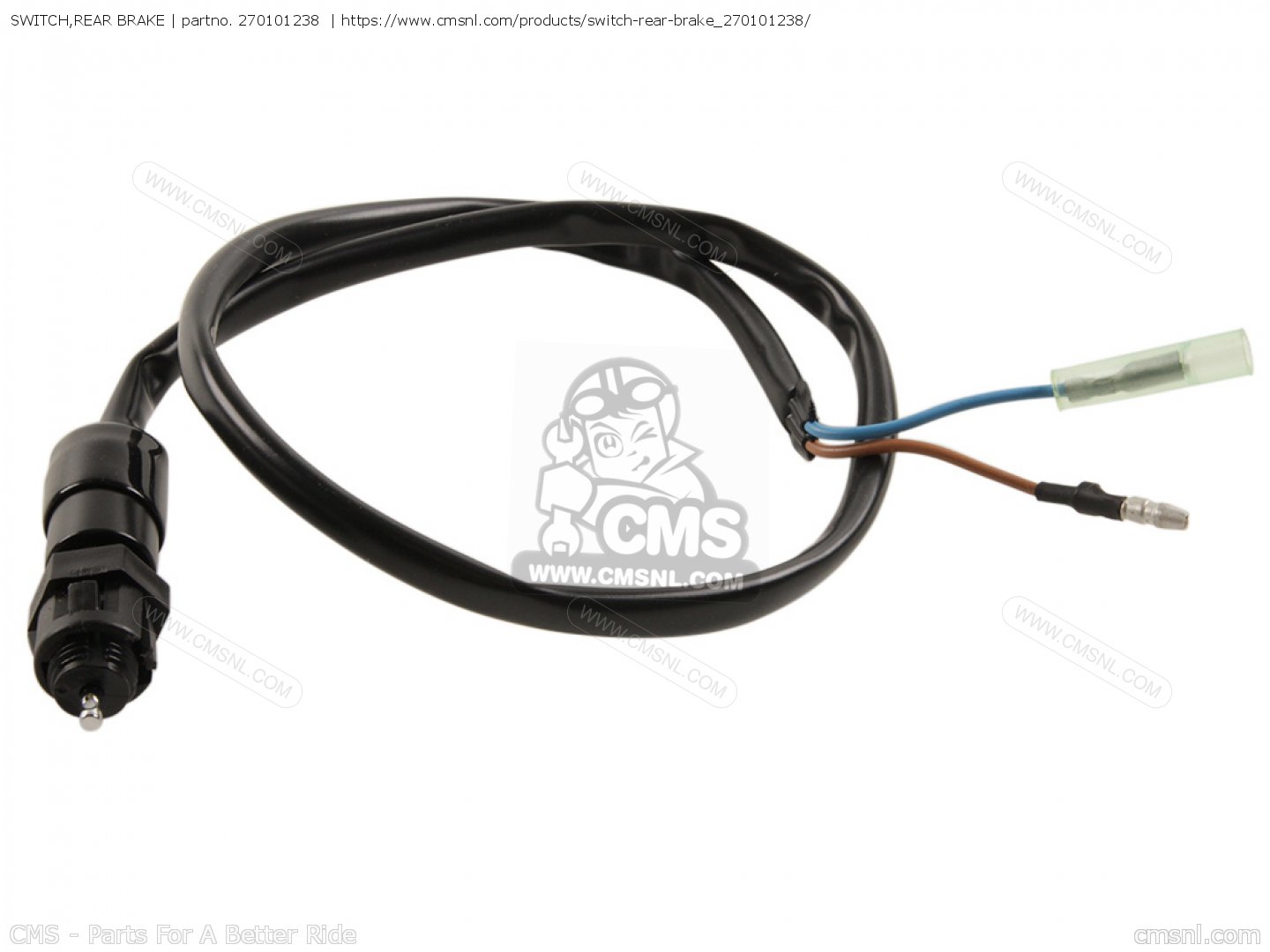270101238: SWITCH,REAR BRAKE Kawasaki - buy the 27010-1238 at CMSNL