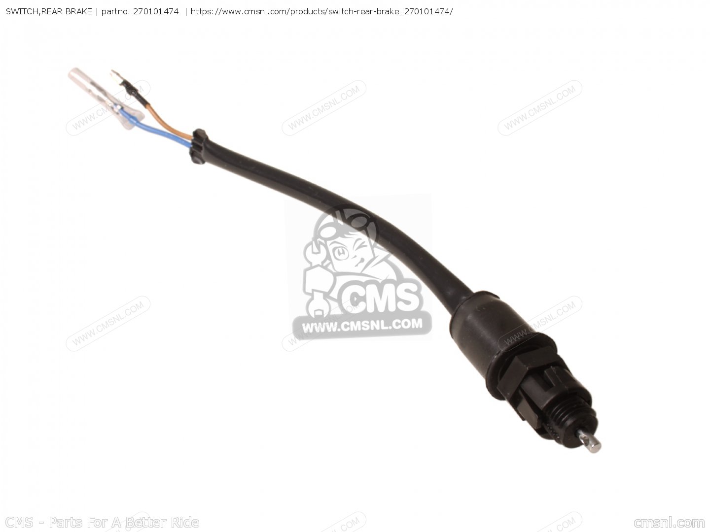 270101474: SWITCH,REAR BRAKE Kawasaki - buy the 27010-1474 at CMSNL