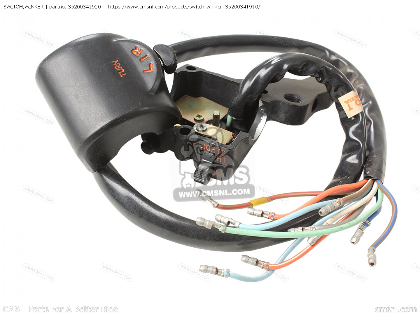 35200341910: SWITCH,WINKER Honda - buy the 35200-341-910 at CMSNL