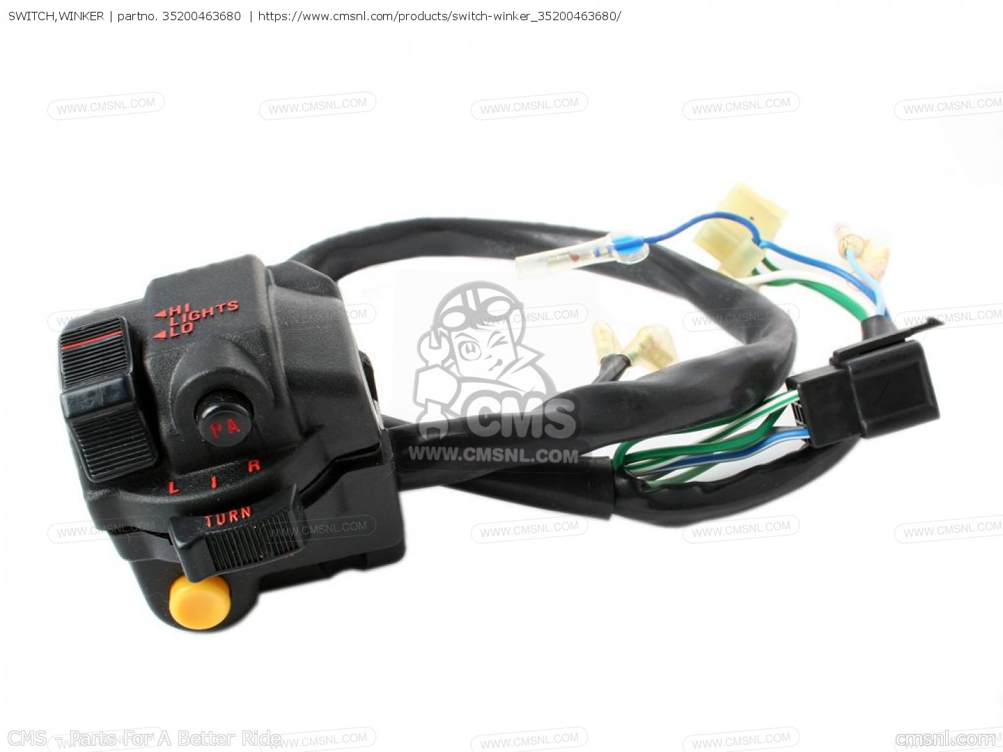 35200463680: SWITCH,WINKER Honda - buy the 35200-463-680 at CMSNL