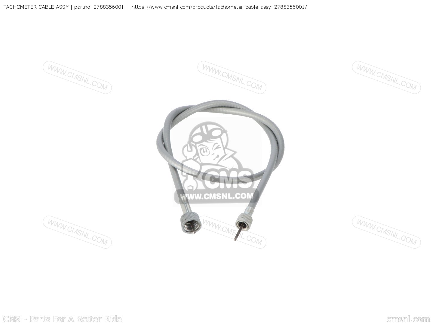 2788356001: TACHOMETER CABLE ASSY Yamaha - buy the 278-83560-01-00 at CMSNL