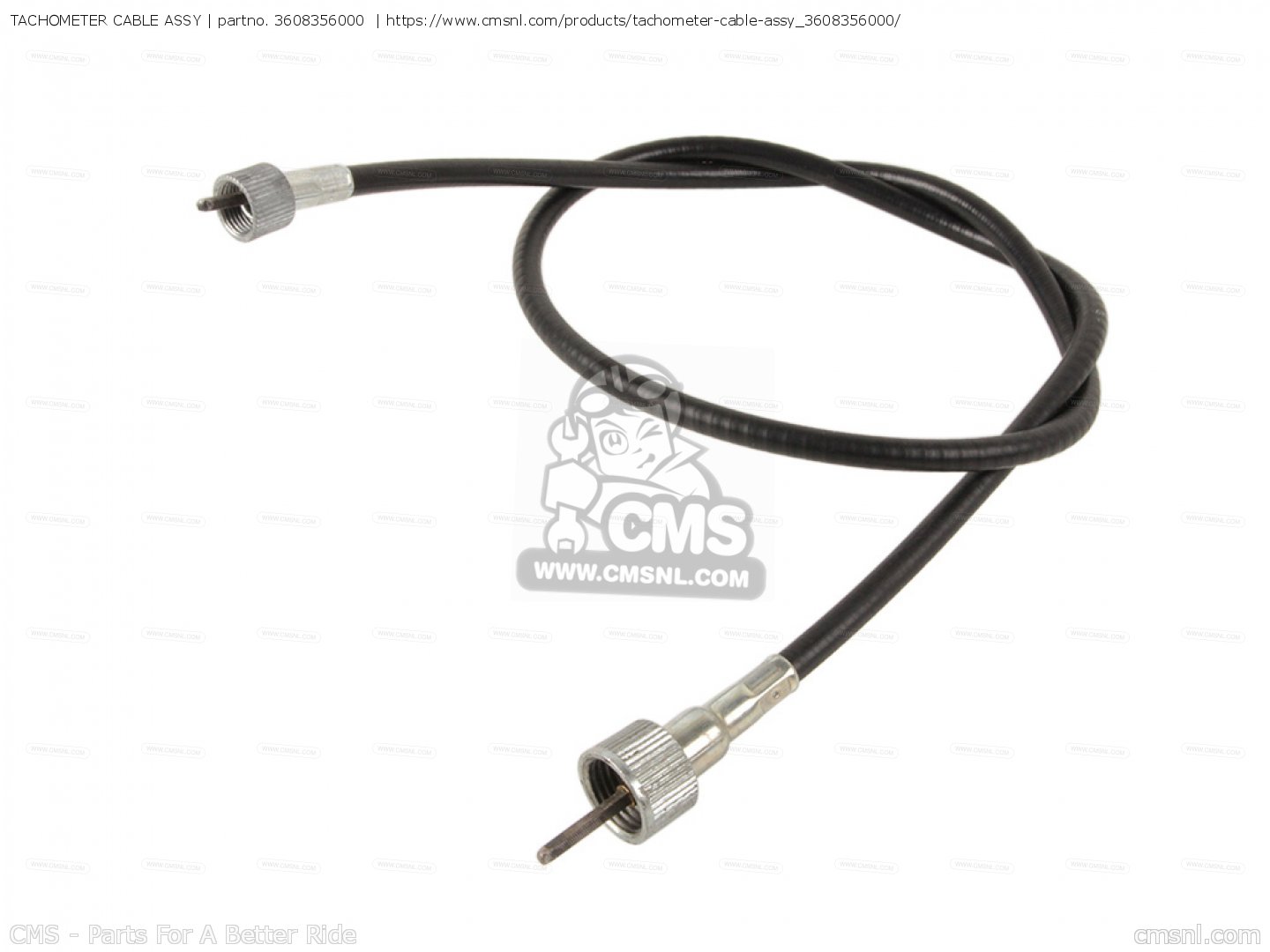 3608356000: TACHOMETER CABLE ASSY Yamaha - buy the 360-83560-00-00 at CMSNL