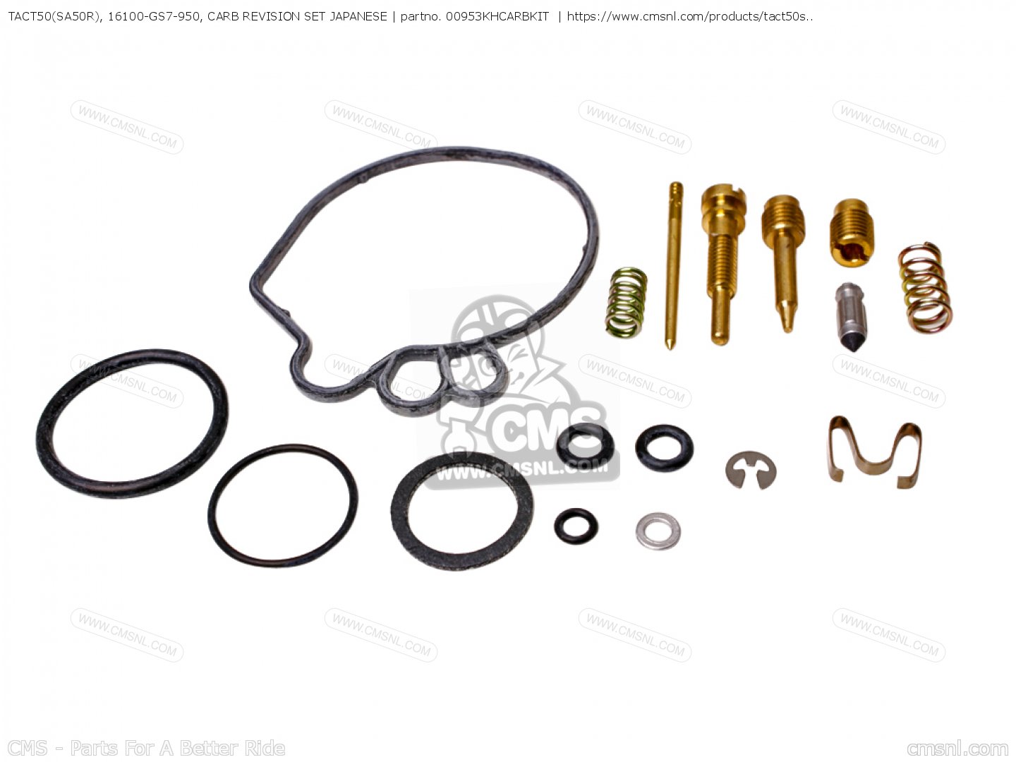TACT50(SA50R), 16100-GS7-950, CARB REVISION SET JAPANESE for Honda ...