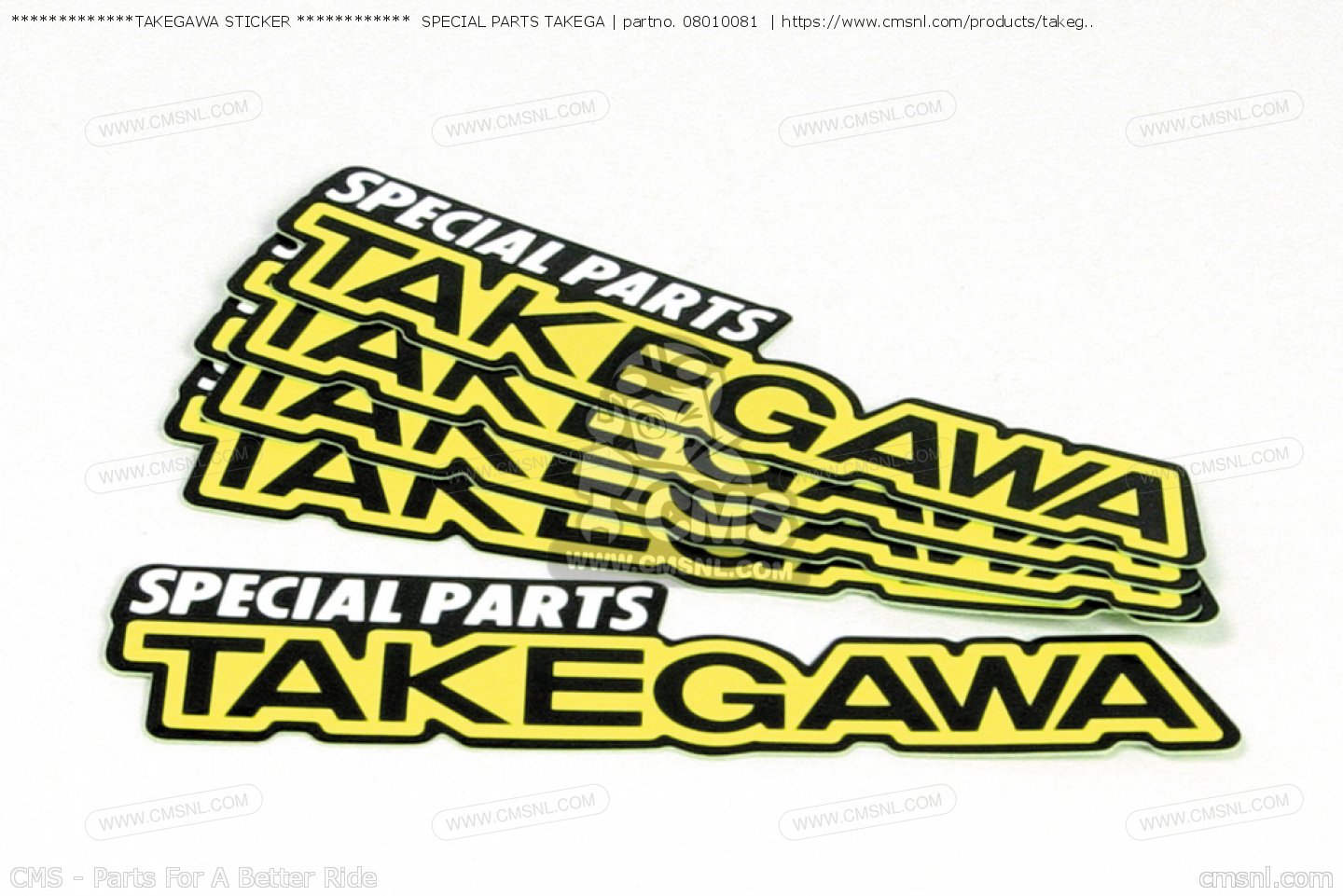 08010081: *************TAKEGAWA STICKER ************ SPECIAL PARTS TAKEGA Takegawa - buy the 08 ...