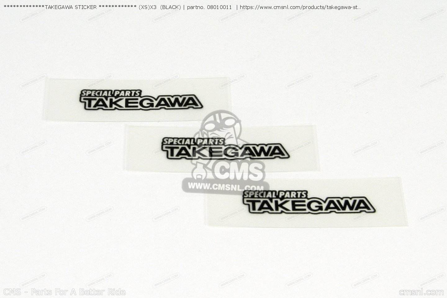 08010011: *************TAKEGAWA STICKER ************ (XS)X3 (BLACK) Takegawa - buy the 08-01 ...