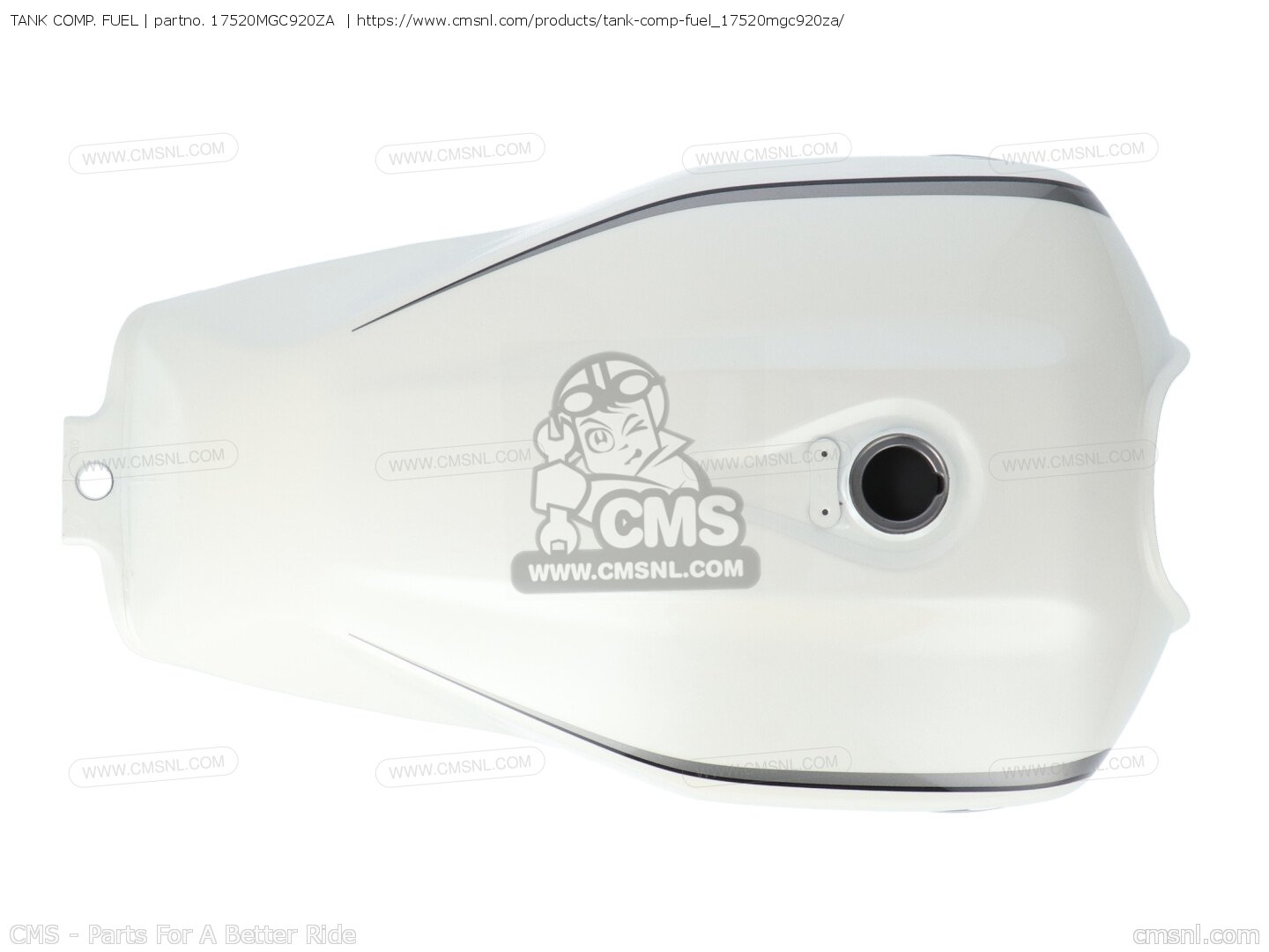 17520MGC920ZA: TANK COMP. FUEL Honda - buy the 17520-MGC-920ZA at CMSNL