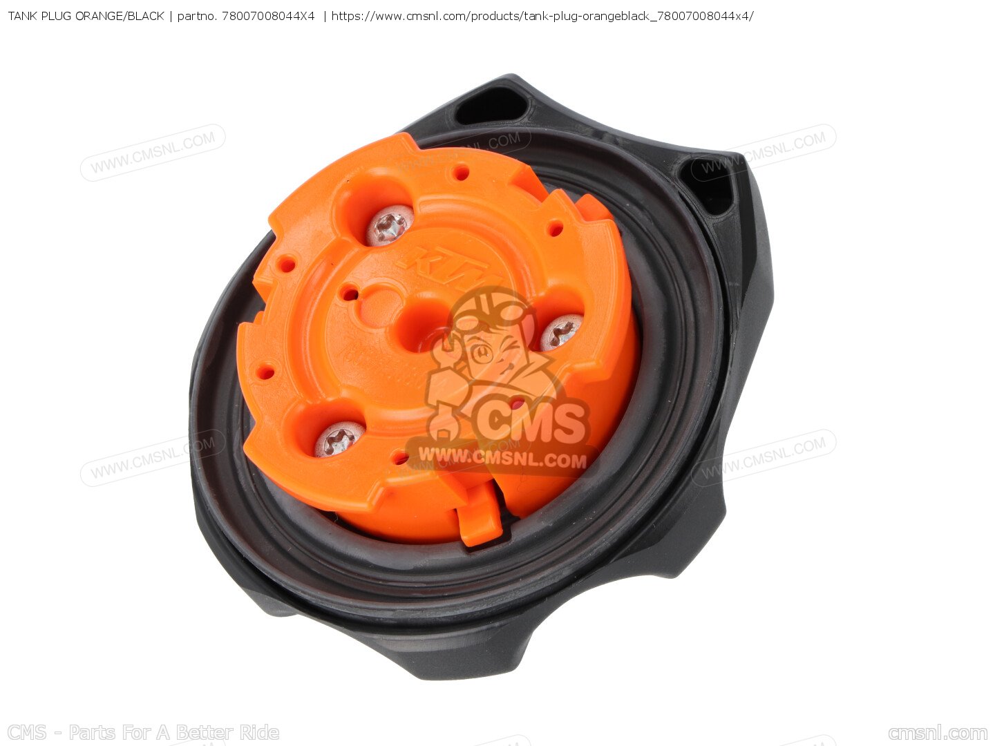 TANK PLUG ORANGE/BLACK for 125 SX Europe 2012 - order at CMSNL