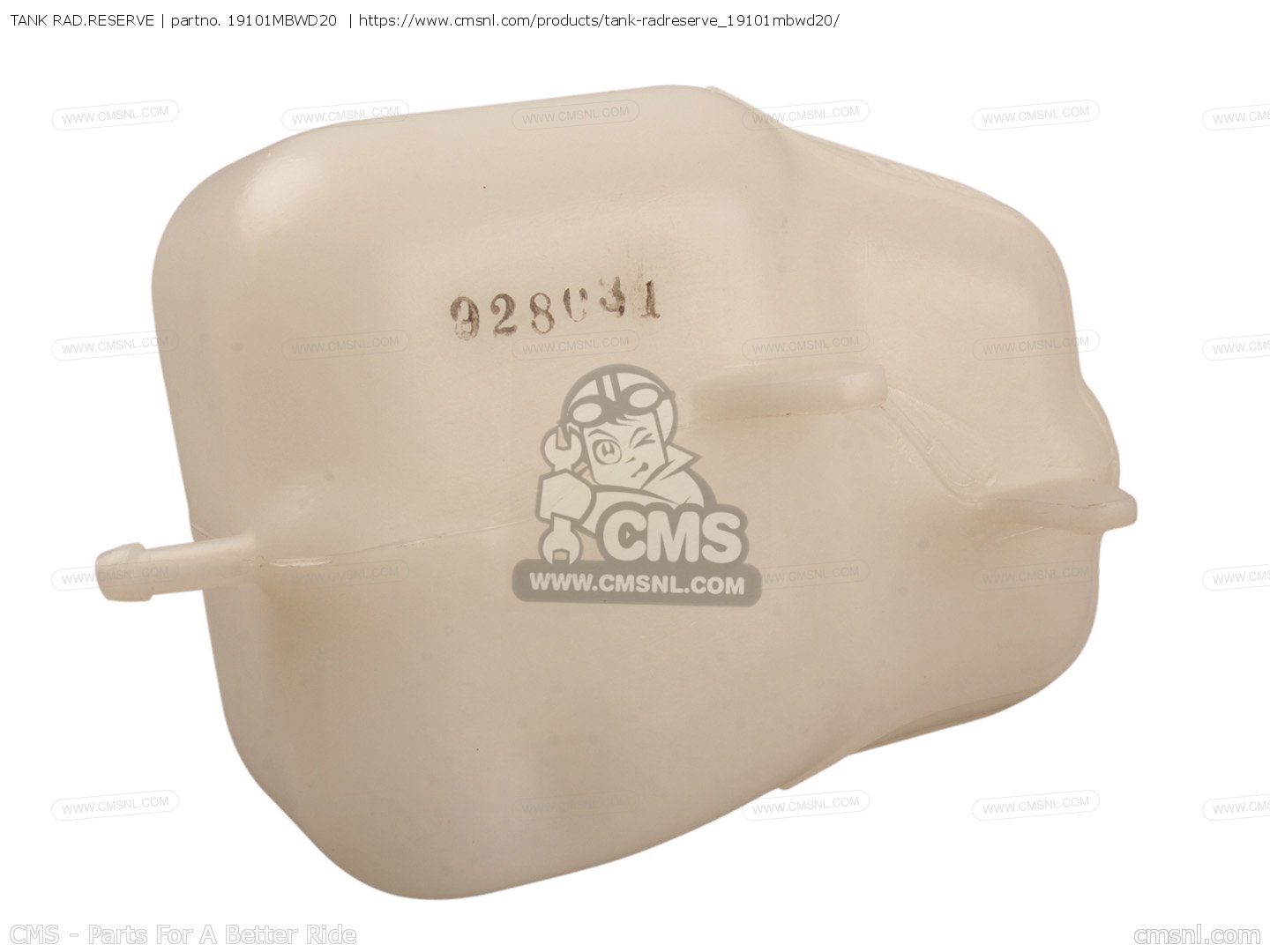 19101MBWD20: Tank Rad.reserve Honda - buy the 19101-MBW-D20 at CMSNL