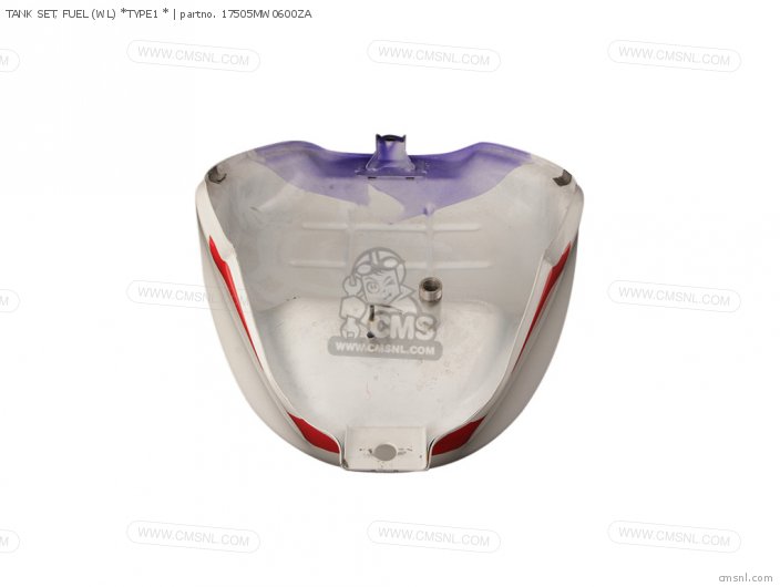 17505MW0600ZA: TANK SET,F*TYPE1* Honda - buy the 17505-MW0-600ZA at CMSNL