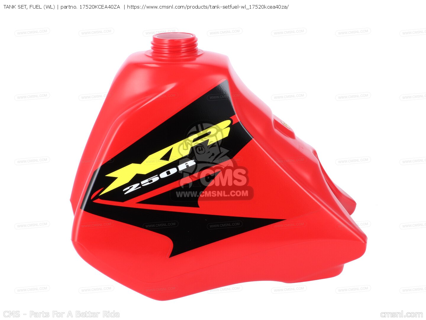 17520KCEA40ZA: Tank Set, Fuel (wl) Honda - buy the 17520-KCE-A40ZA at CMSNL