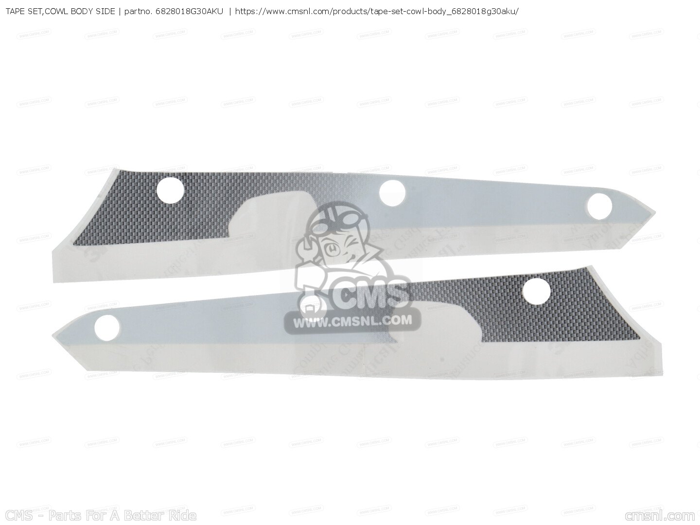 6828018G30AKU: TAPE SET,COWL BODY SIDE Suzuki - buy the 68280-18G30-AKU ...